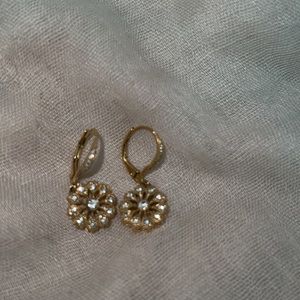 Jewelry | Gold Tone Flower Drop Earrings | Poshmark